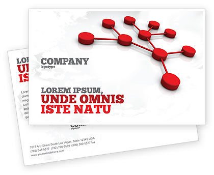 Network Model Postcard Template in Microsoft Word, Adobe InDesign ...