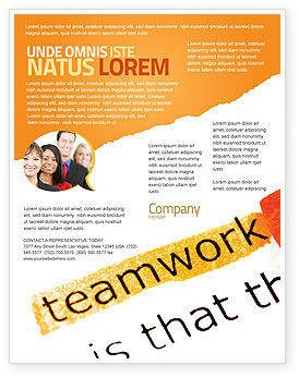 Teamwork Principles Flyer Template, Background in Microsoft Word ...