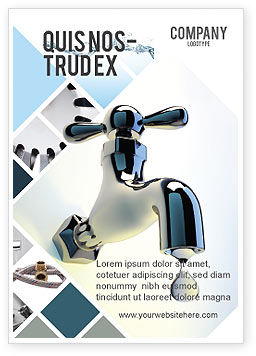 Water Tap Ad Template for Advertising Needs, ID 07138 | PoweredTemplate.com