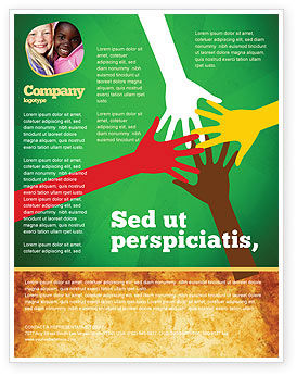 Racial Unity Flyer Template, Background in Microsoft Word, Publisher ...