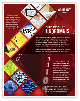 Binary Strings Flyer Template, Background in Microsoft Word, Publisher ...