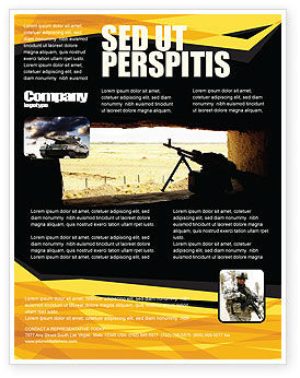 Machine Gun Flyer Template, Background in Microsoft Word, Publisher and ...