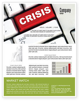 Plantilla de boletín informativo - botón crisis para Microsoft Word y ...