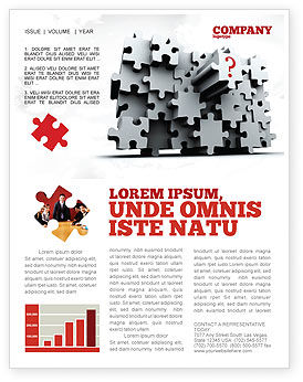 3 Dimensional Puzzle Newsletter Template for Microsoft Word & Adobe ...