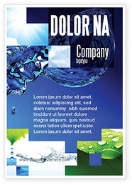 Blue Water Flyer Template, Background in Microsoft Word, Publisher and ...