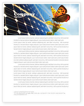 Solar Power Letterhead Template, Layout for Microsoft Word, Adobe ...