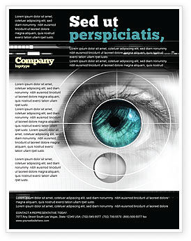 Selection of Contact Lenses Flyer Template, Background in Microsoft ...
