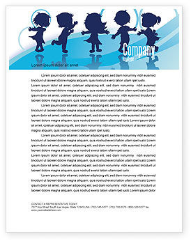 Little Children Letterhead Template, Layout for Microsoft Word, Adobe ...