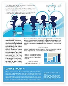 Little Children Newsletter Template for Microsoft Word & Adobe InDesign ...