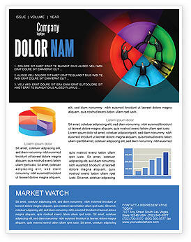 Concept Pie Chart Newsletter Template for Microsoft Word & Adobe ...