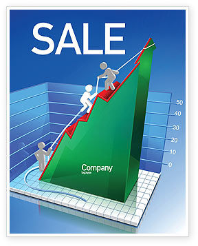 Rising Rates 3D Histogram Sale Poster Template in Microsoft Word ...