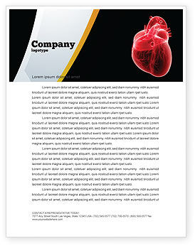Model Of Heart Letterhead Template, Layout for Microsoft Word, Adobe ...