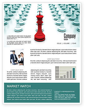 Chess King Ready To Fight Newsletter Template for Microsoft Word ...