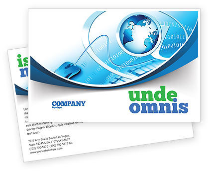 Laptop Computer Postcard Template in Microsoft Word, Adobe InDesign ...