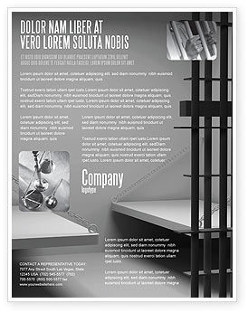 Prison Cell Flyer Template, Background in Microsoft Word, Publisher and ...