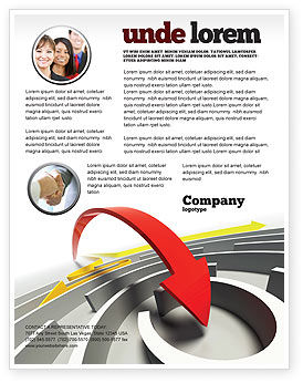 Breakthrough Solution Flyer Template, Background in Microsoft Word ...