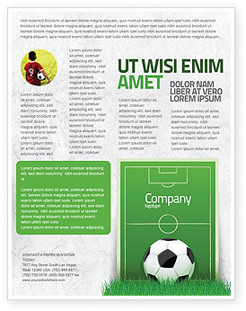 European Football Field Flyer Template, Background in Microsoft Word ...