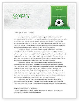 European Football Field Letterhead Template, Layout for Microsoft Word ...