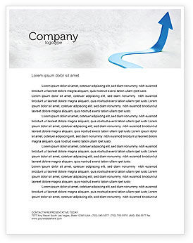 Blue Arrow Path Letterhead Template, Layout for Microsoft Word, Adobe ...