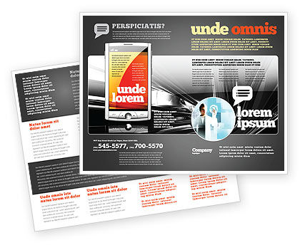 Cell Phone Brochure Templates, Design and Layouts | PoweredTemplate.com