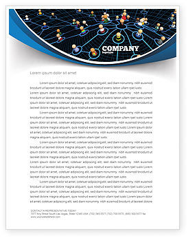 Network Community Letterhead Template, Layout for Microsoft Word, Adobe ...
