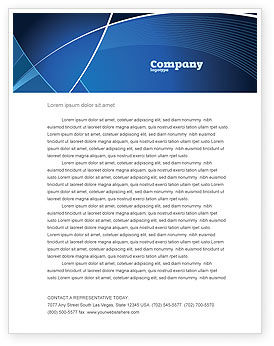 Deep Blue Theme Letterhead Template, Layout for Microsoft Word, Adobe ...