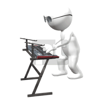 A Musician Plays Electronic Keyboard Animated Clip Art | 00579 ...