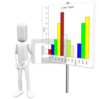 A Person Explaining Diagram Animated Clip Art | 00593 | PoweredTemplate.com