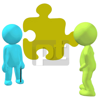 Teacher Points to Puzzle Piece Animated Clip Art | 00610 ...