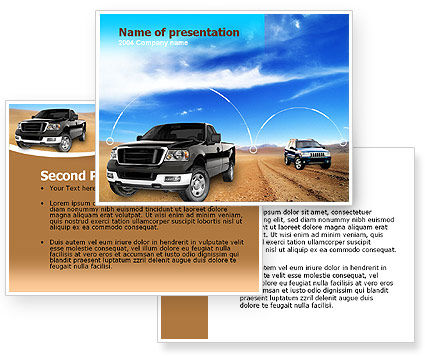 Free Pickup Truck PowerPoint Template - PoweredTemplate.com | 3 ...