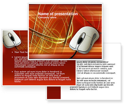 Wired Computer Mouse PowerPoint Template - PoweredTemplate.com | 3 ...