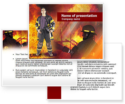 Free Fireman PowerPoint Template - PoweredTemplate.com | 3 Backgrounds ...