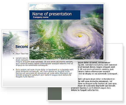 Satellite Picture Of Cyclone PowerPoint Template - PoweredTemplate.com ...