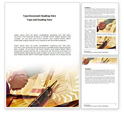 Signing Agreement Word Template 00925 | PoweredTemplate.com