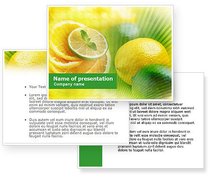 Free Sliced Lemon PowerPoint Template - PoweredTemplate.com | 3 ...
