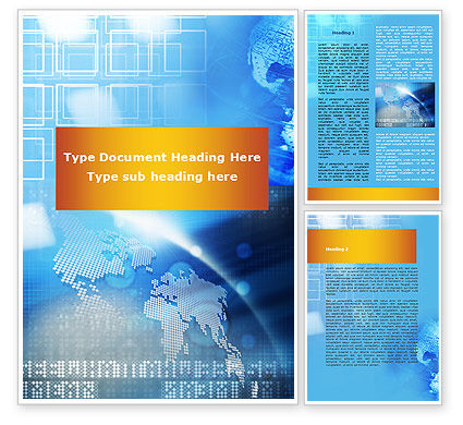 Global Technologies Word Template 01456 | PoweredTemplate.com