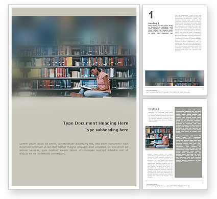 Library Word Templates Design, Download now | PoweredTemplate.com