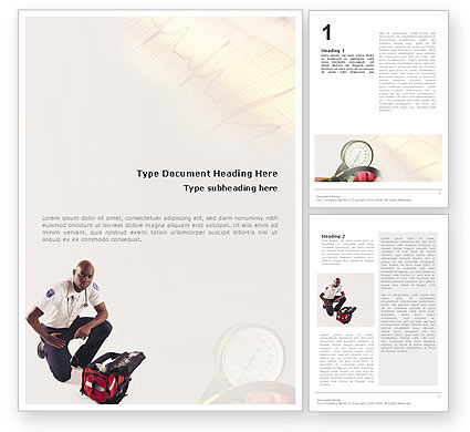 Paramedic Word Template 01572 | PoweredTemplate.com