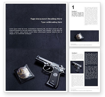 Police Word Template 01677 | PoweredTemplate.com