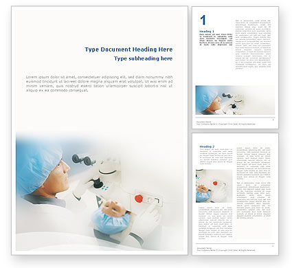 Microscope Word Templates Design, Download now | PoweredTemplate.com
