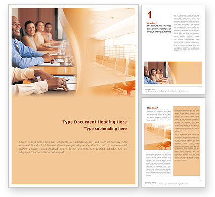 Discussion Word Template 01738 | PoweredTemplate.com