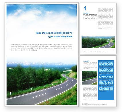 Road Word Template 01769 | PoweredTemplate.com