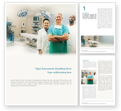 Medical Staff In The Operating Room Word Template 01772 ...