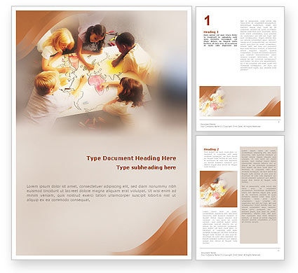 Geography Word Templates Design, Download now | PoweredTemplate.com