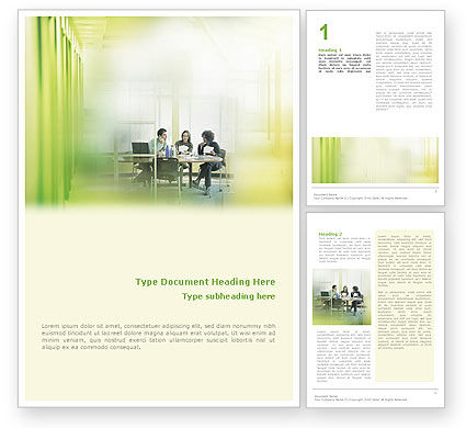 Office Discussion Word Template 01786 | PoweredTemplate.com
