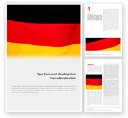 German Flag Flyer Template, Background in Microsoft Word, Publisher and ...
