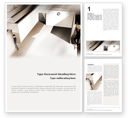 Labyrinth Word Templates Design, Download now | PoweredTemplate.com