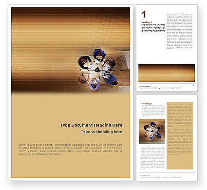 Business Discussion Word Template 01963 | PoweredTemplate.com
