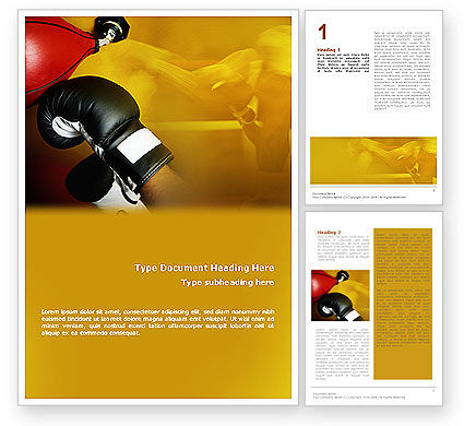 Boxing Word Templates Design, Download now | PoweredTemplate.com