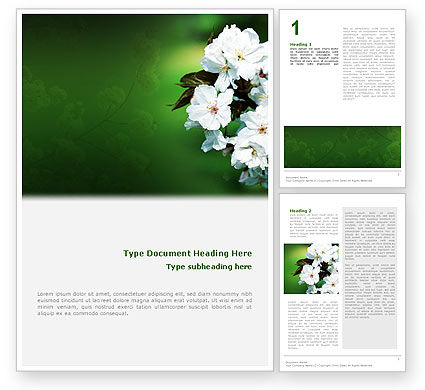Spring Word Templates Design, Download now | PoweredTemplate.com